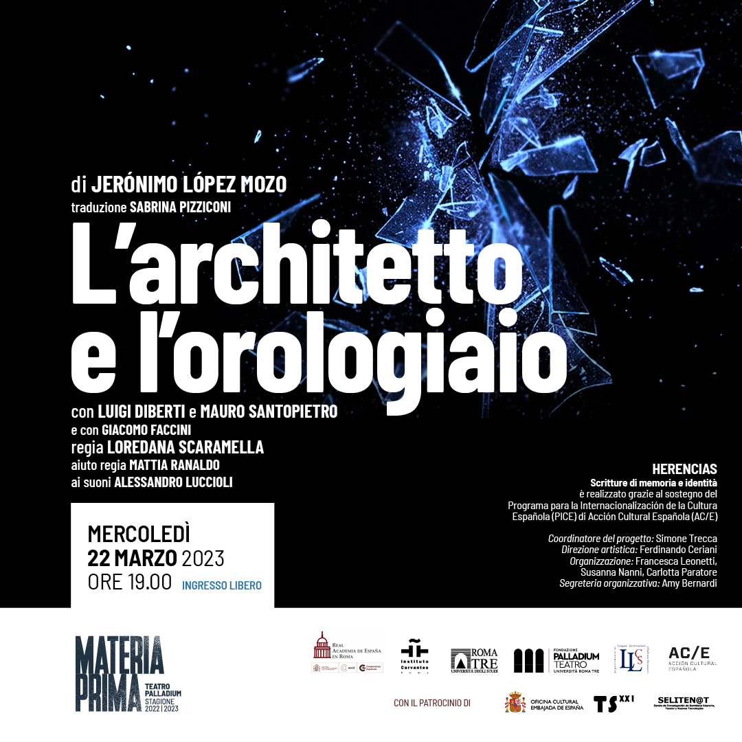 Al Teatro Palladium in scena lo spettacolo “L’architetto e l’orologiaio ...