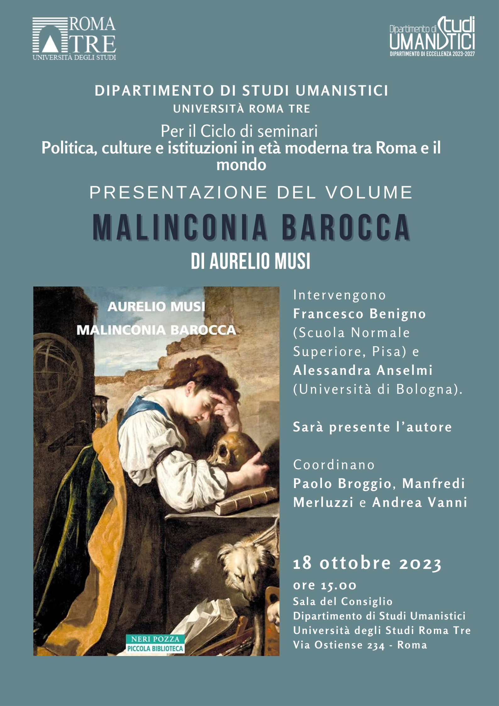 Malinconia barocca. Presentazione del libro di Aurelio Musi ...