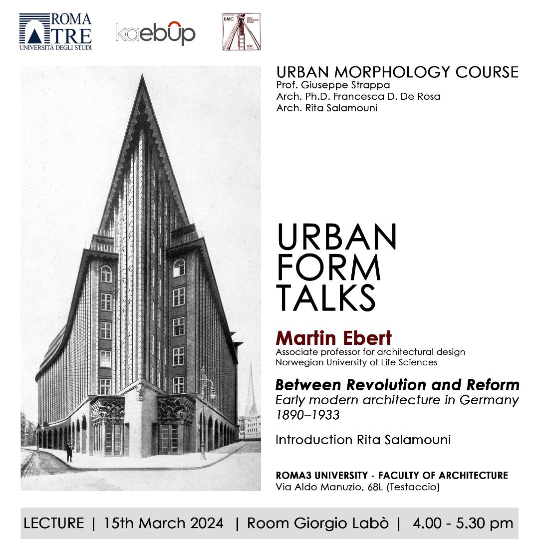 Conferenza di Martin Ebert - Dipartimento di Architettura